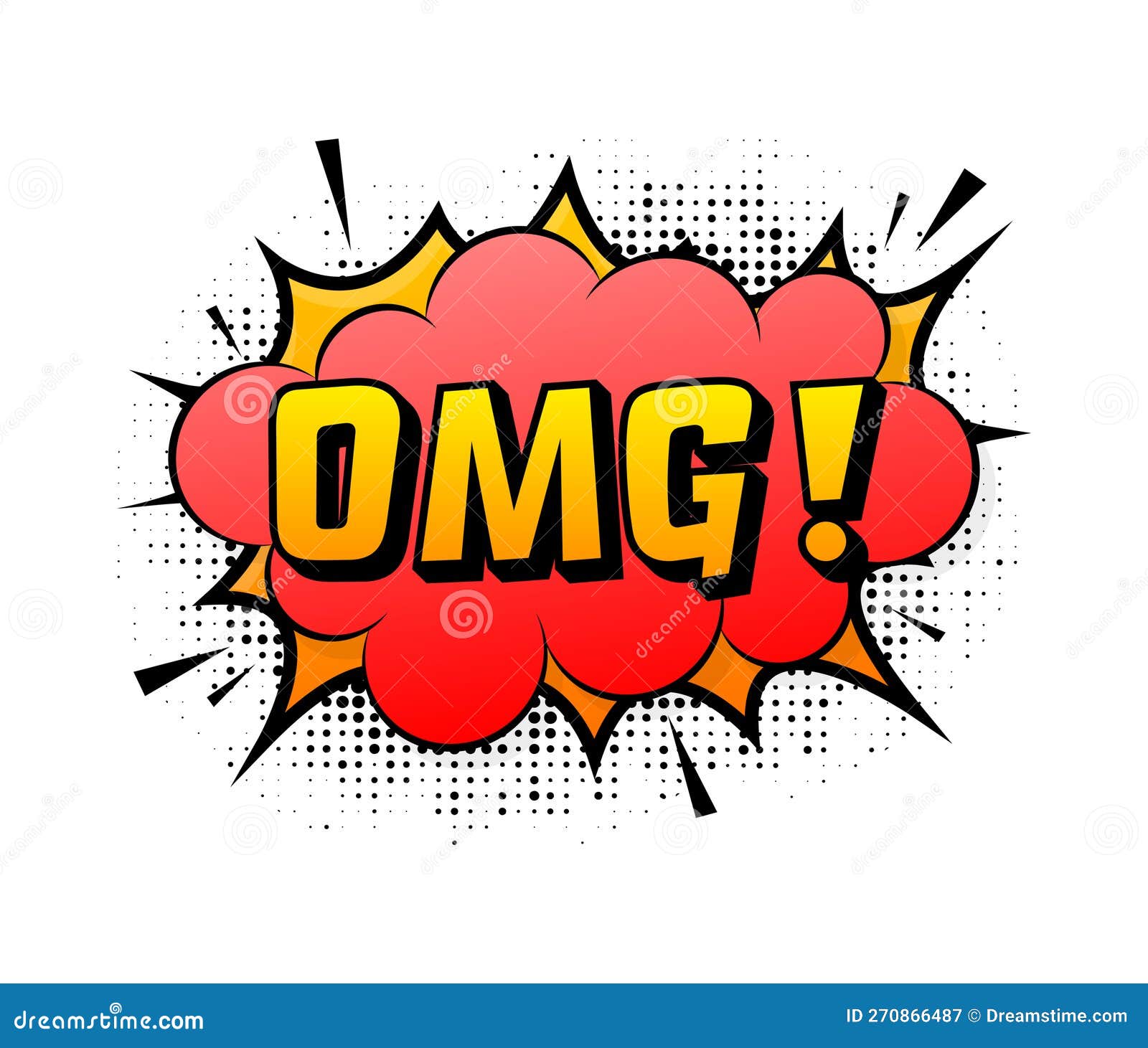 Speech Bubble for Comic Text OMG. Cartoon Comic Sign Stock Vector ...