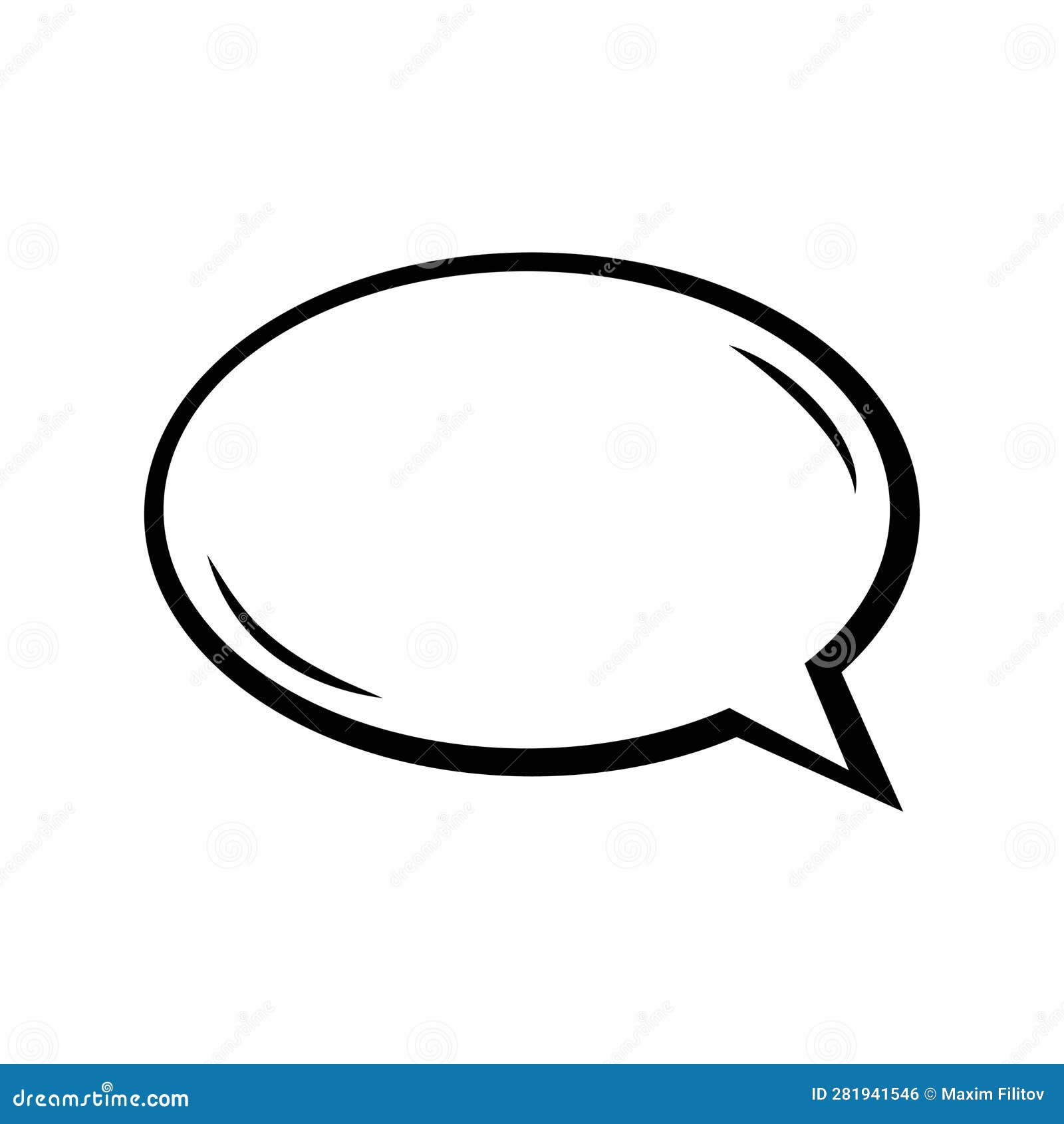 Speech Bubble for Comics. Text Balloon Illustration Stock Vector ...
