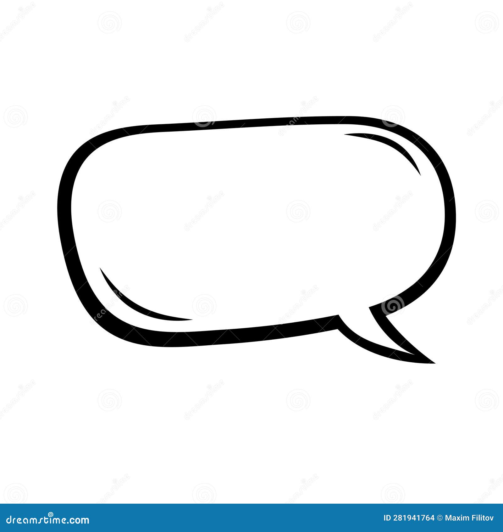 Speech Bubble for Comics. Text Balloon Illustration Stock Vector ...