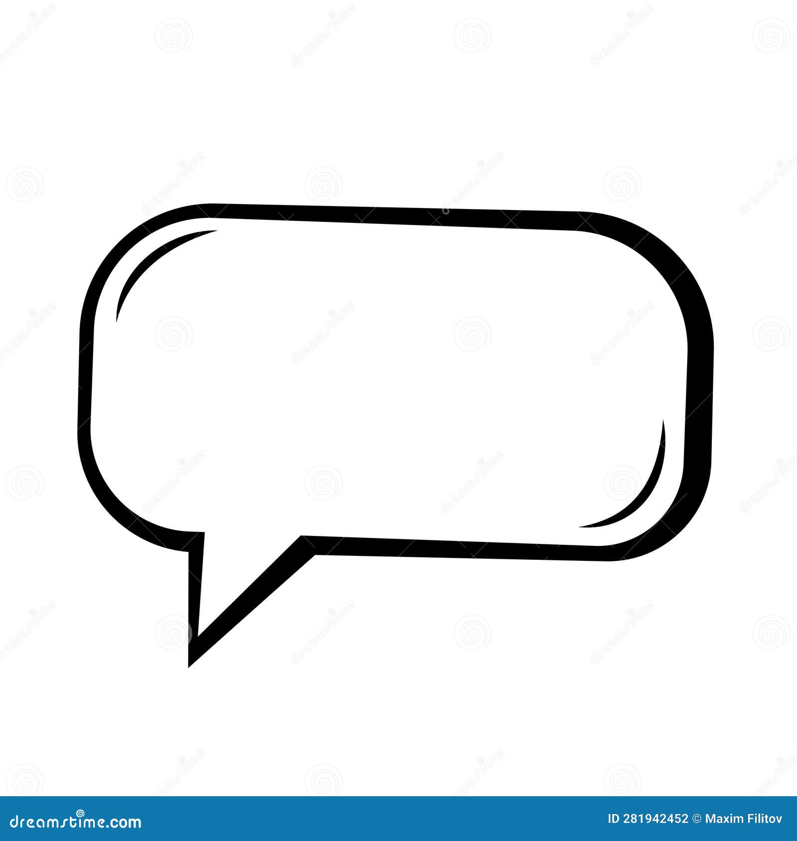 Speech Bubble for Comics. Text Balloon Illustration Stock Vector ...