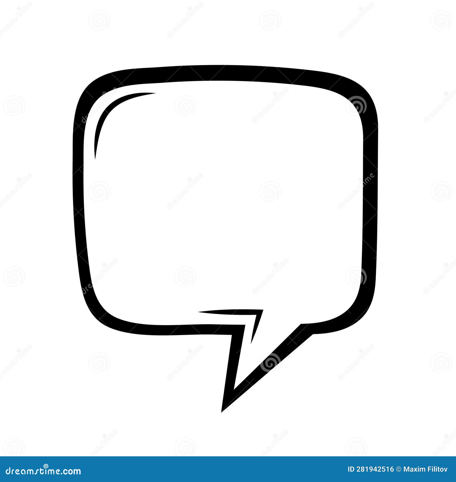 Speech Bubble for Comics. Text Balloon Illustration Stock Vector ...