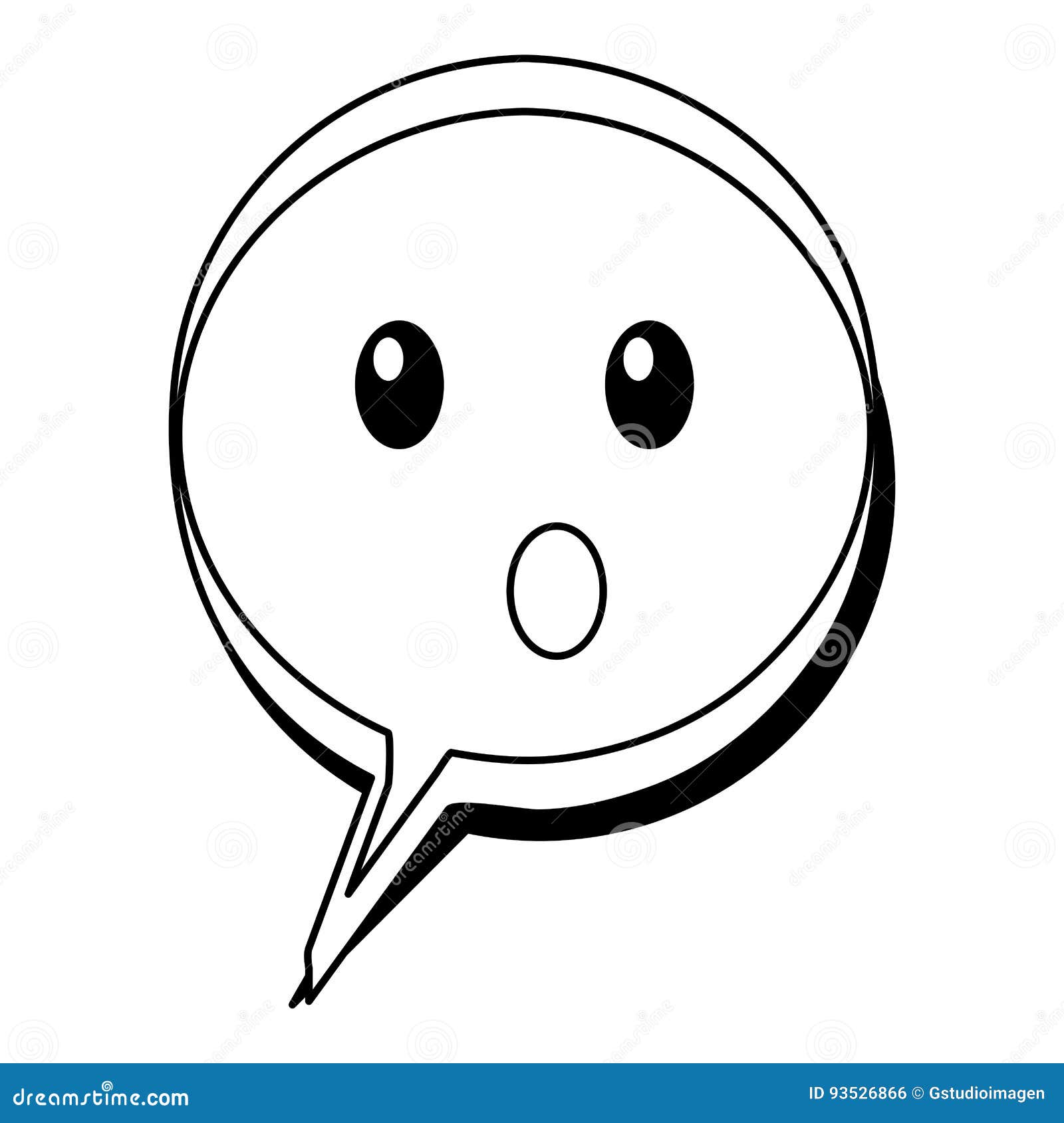 Speech Bubble Confused Comic Character Stock Vector - Illustration of ...