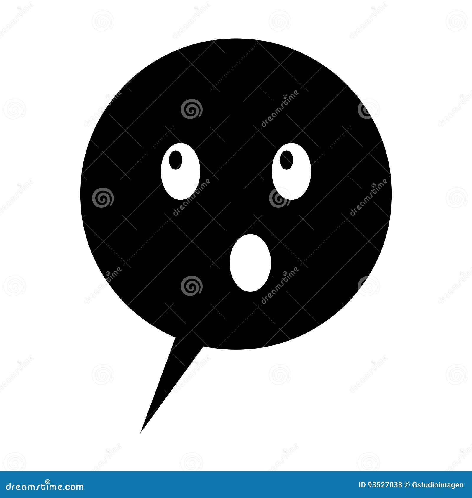 Speech Bubble Confused Comic Character Stock Vector - Illustration of ...
