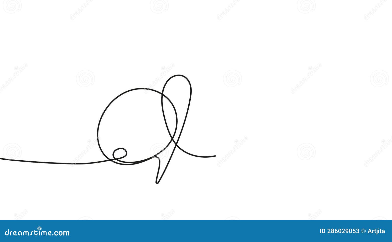 Speech Bubble Continuous Video One Line Drawing, Minimalist Line ...