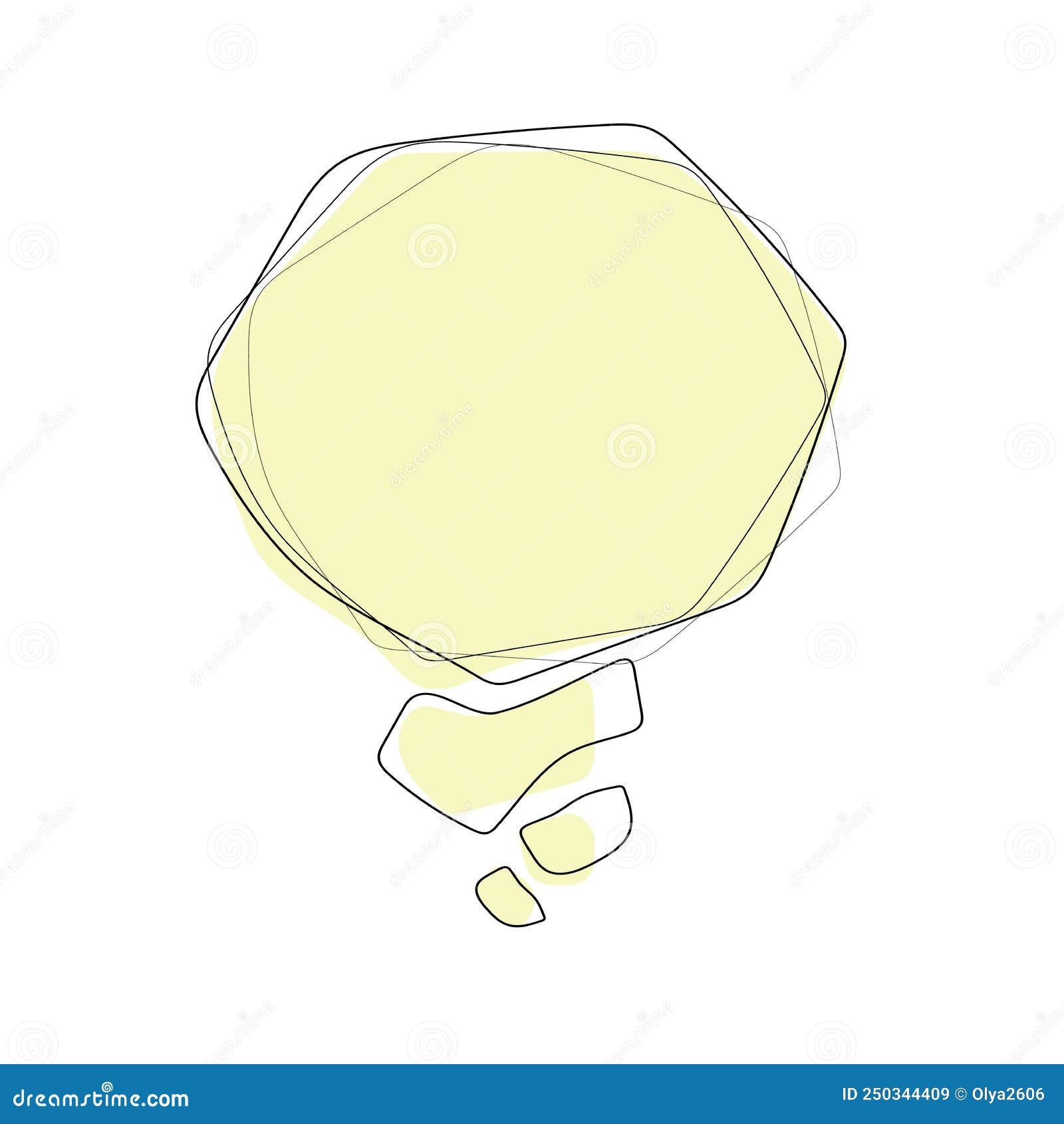 Speech Bubble Curved Circle in Linear Style Stock Vector - Illustration ...