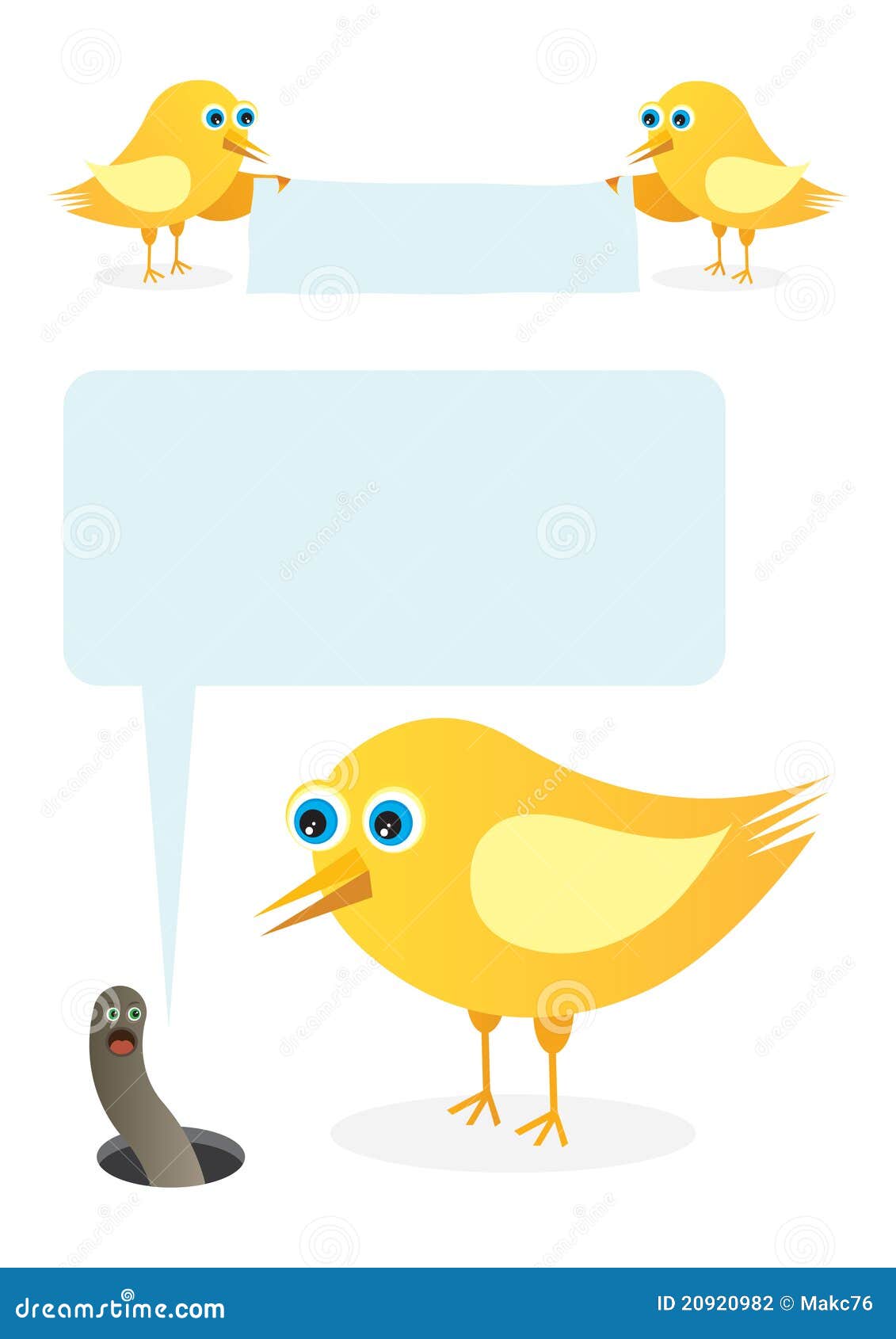 Speech Bubble with Cute Bird Stock Vector - Illustration of speak ...