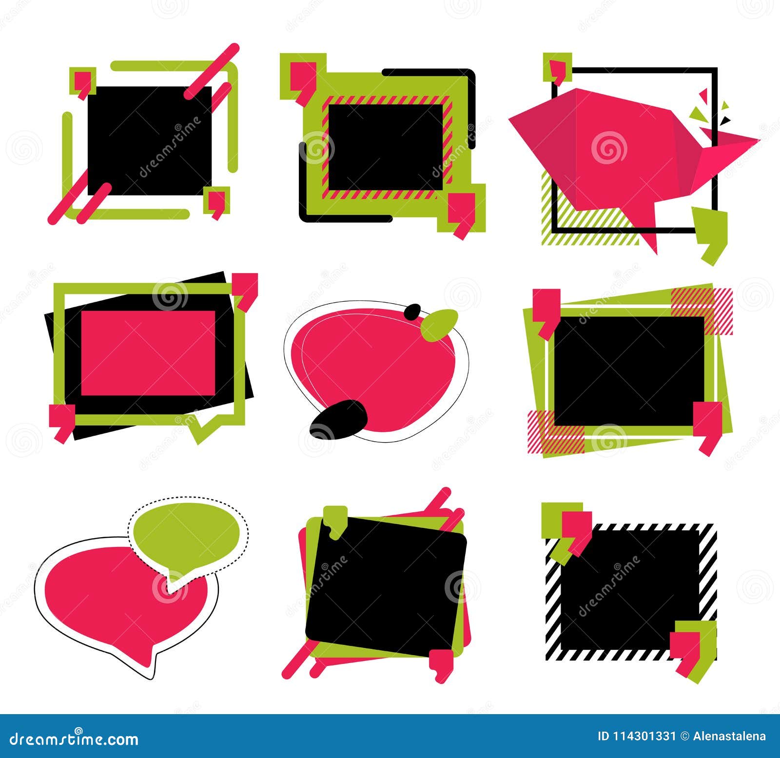 Speech Bubble Design. Sign of Quotation Symbol. Communication Talk ...