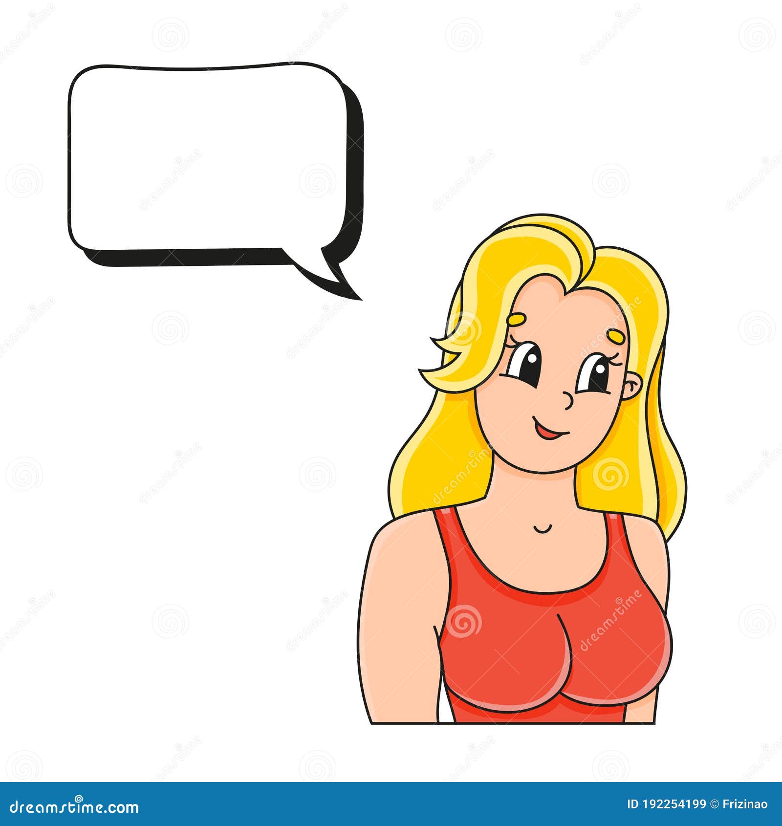 Speech Bubble of Different Shape. with a Cute Cartoon Character. Hand ...