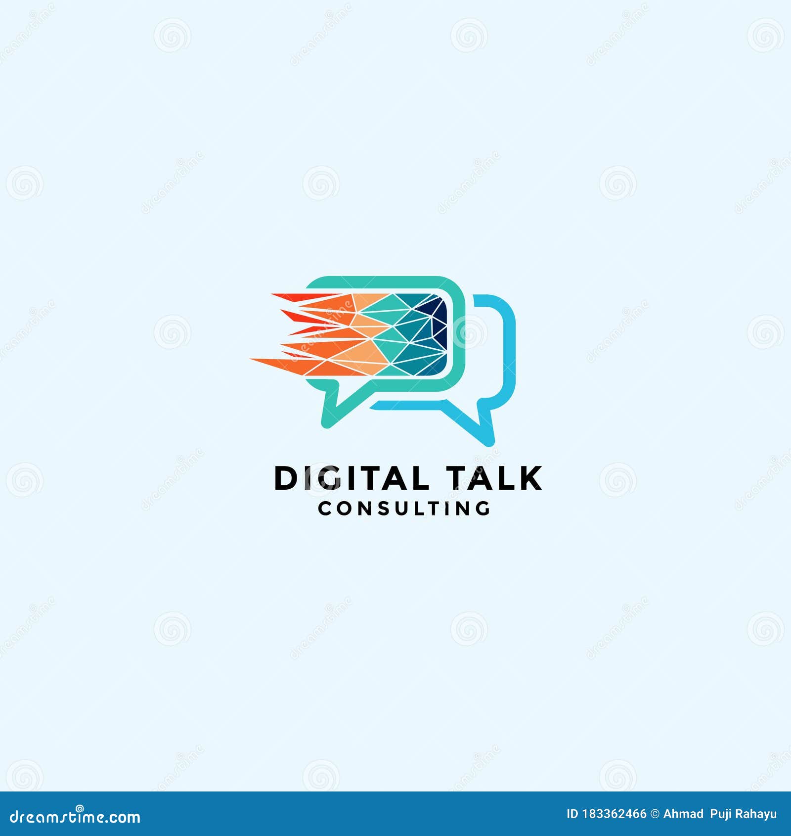 Speech Bubble for Digital Talk Consulting Logo Design Vector Stock ...
