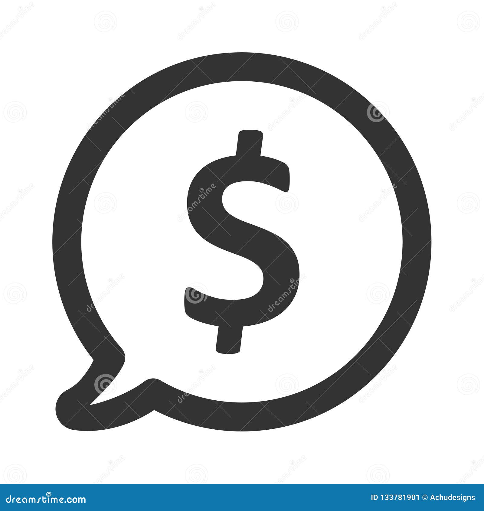 Bubble Dollar Sign On A Green Background Cartoon Vector | CartoonDealer ...