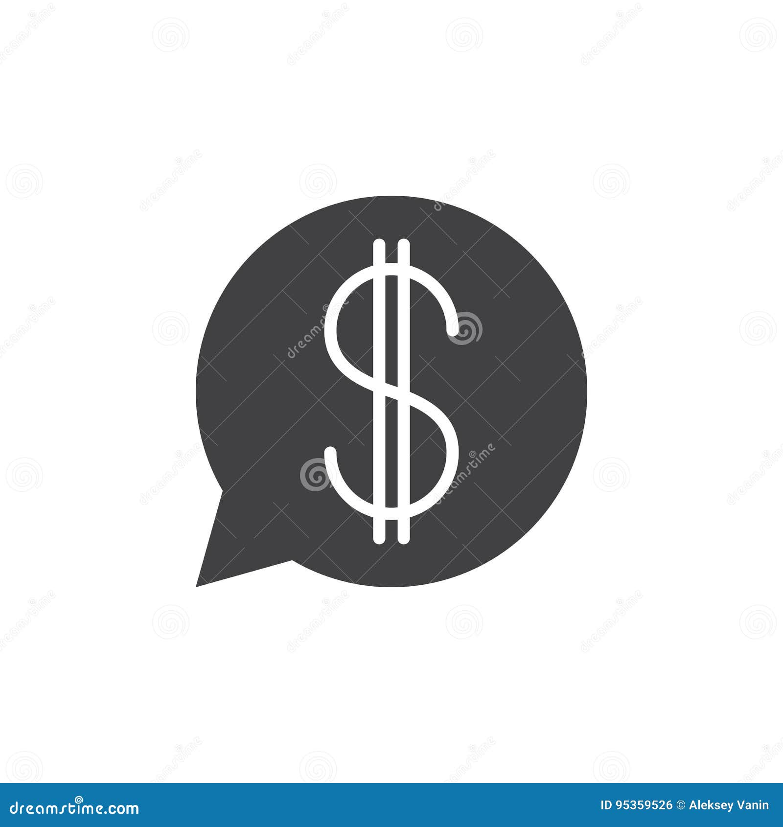 Bubble Dollar Sign On A Green Background Cartoon Vector | CartoonDealer ...