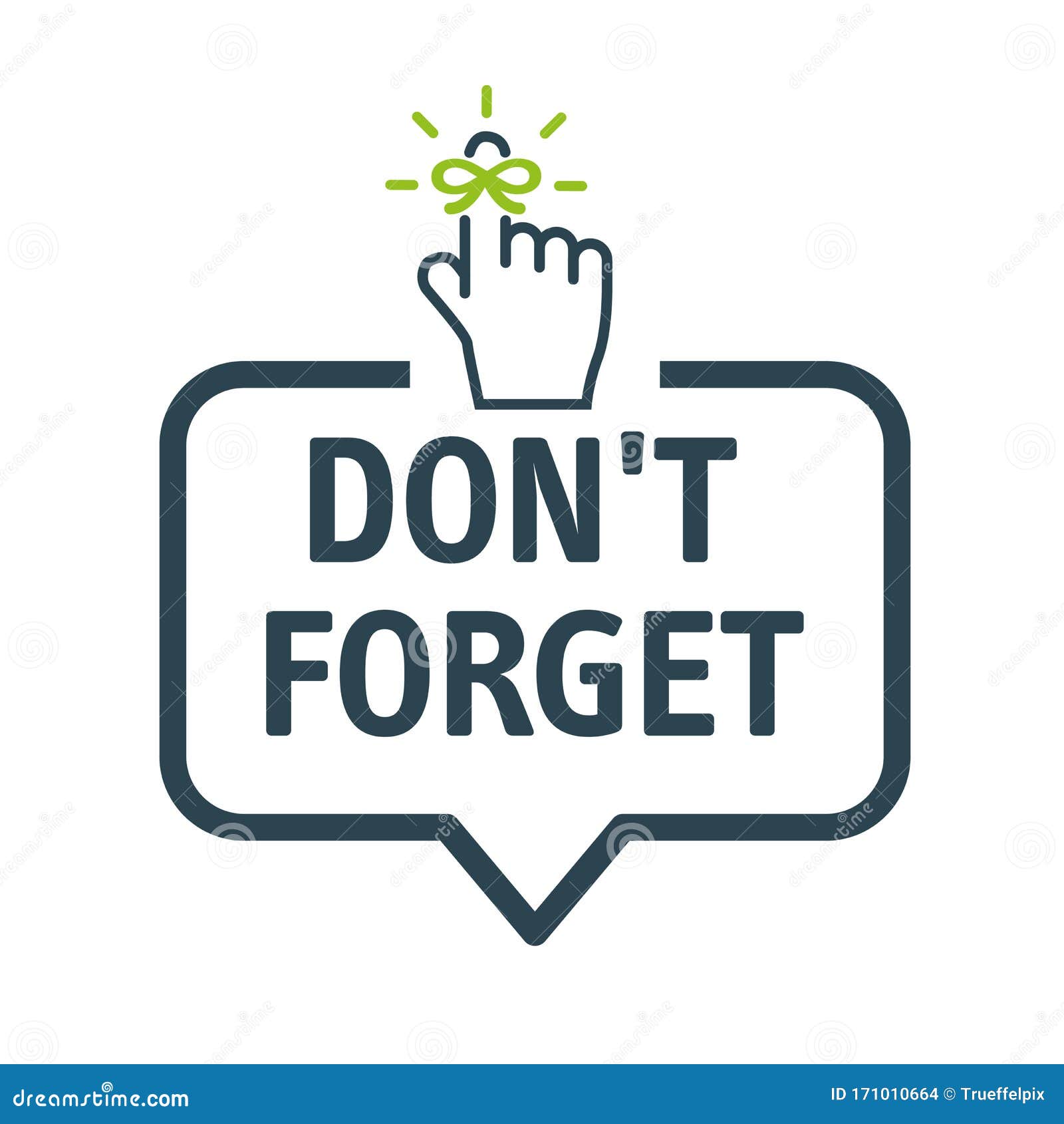 Speech Bubble Don`t Forget - Vector Illustration Stock Vector ...