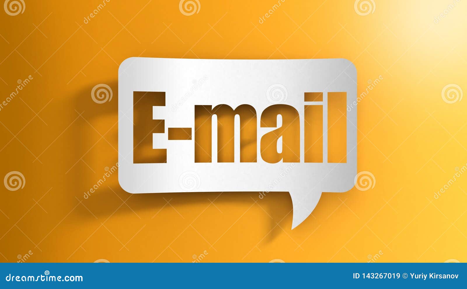 Speech Bubble with E-mail Sign Stock Illustration - Illustration of ...