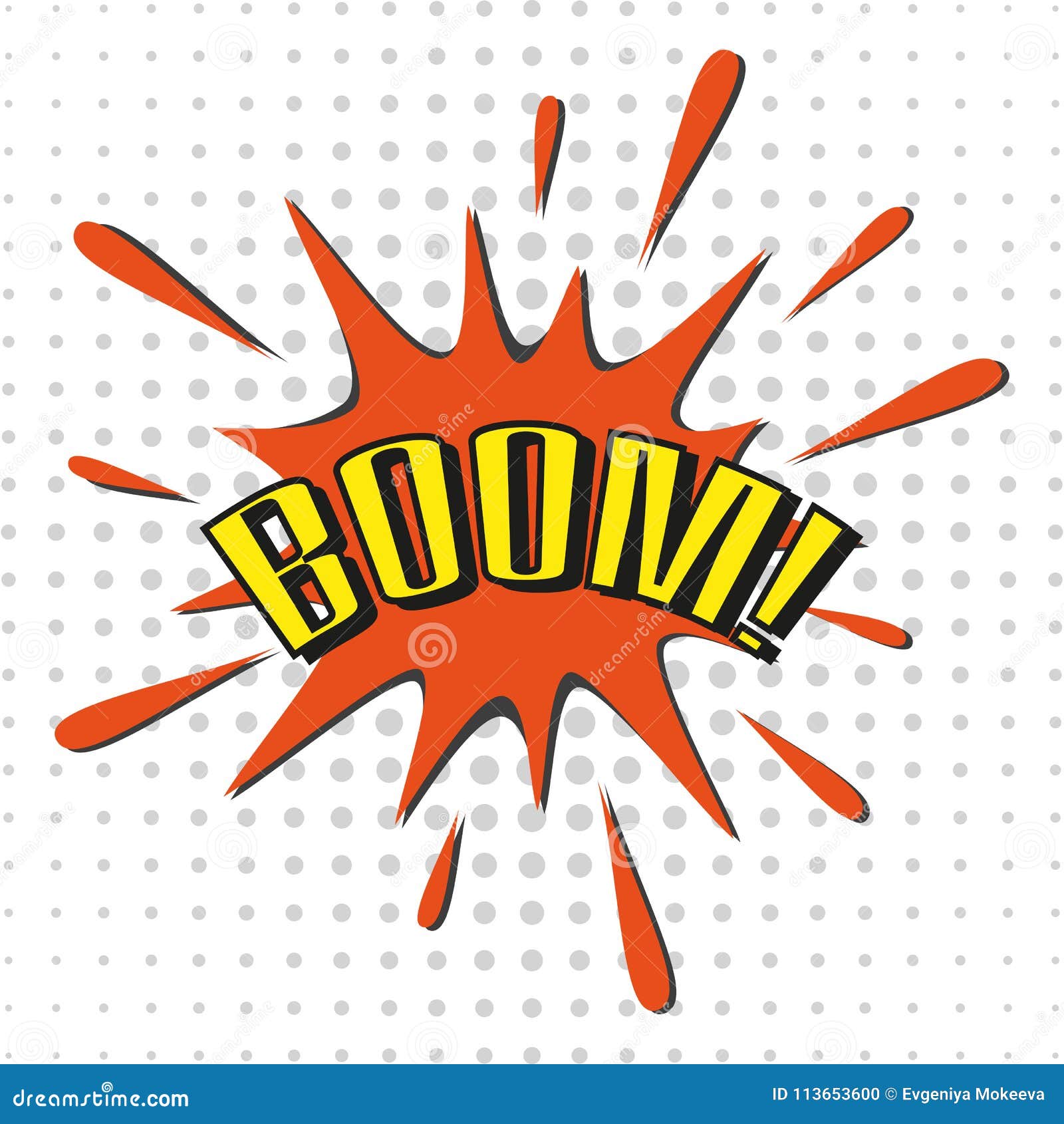 Speech Bubble with Emotional Text BOOM. Stock Vector - Illustration of ...