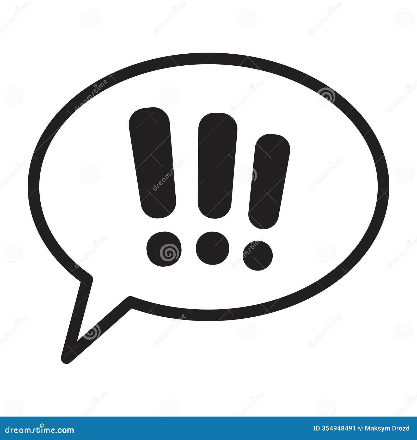 Speech Bubble with Exclamation Mark Icon. Exclamation Sign Icon ...