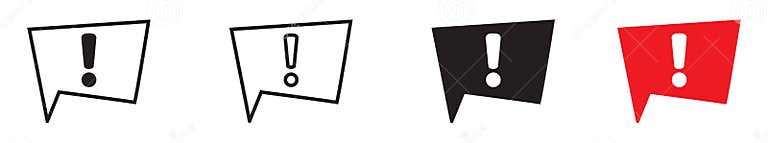 Speech Bubble with Exclamation Mark Icon. Exclamation Sign Icon ...