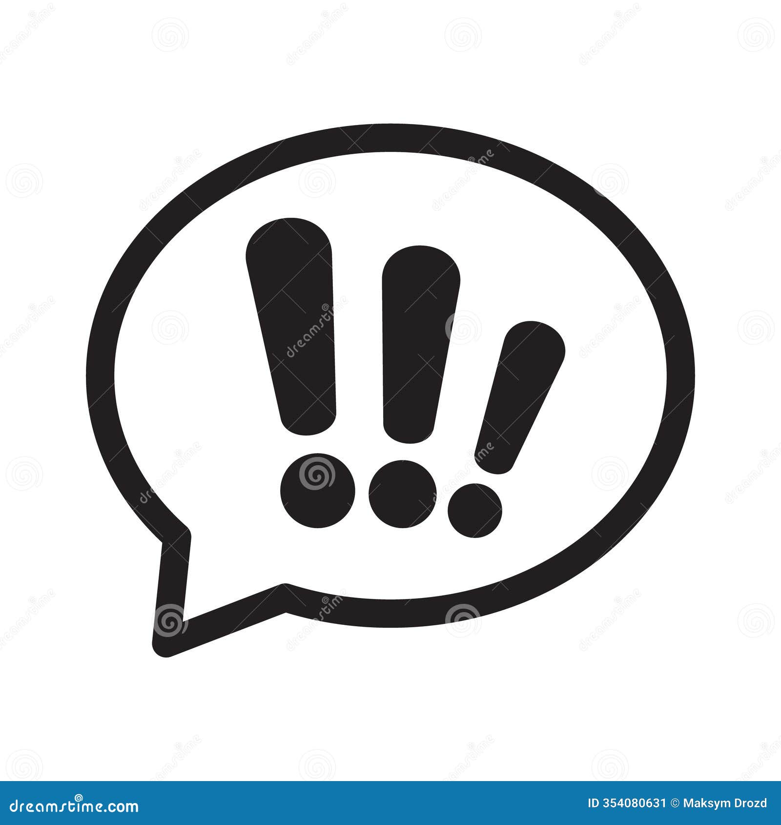 Speech Bubble with Exclamation Mark Icon. Exclamation Sign Icon ...