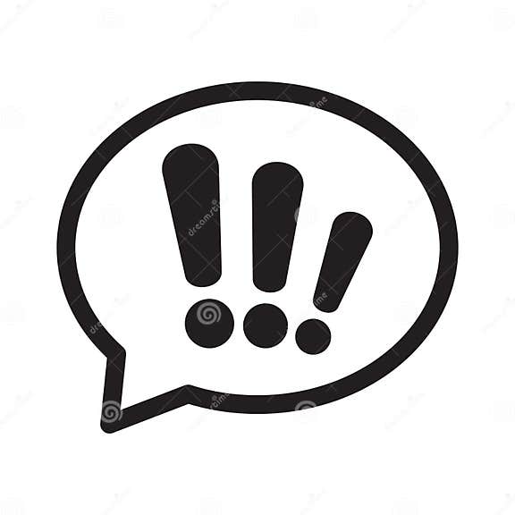 Speech Bubble with Exclamation Mark Icon. Exclamation Sign Icon ...