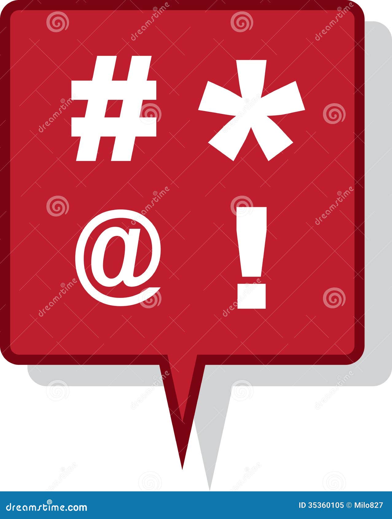 Speech Bubble Expletives stock vector. Illustration of symbol - 35360105