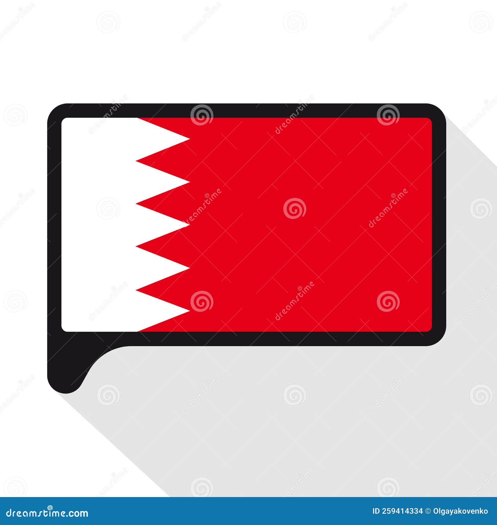 Speech Bubble Flag of Bahrain. the Symbol of Independence Day, a ...