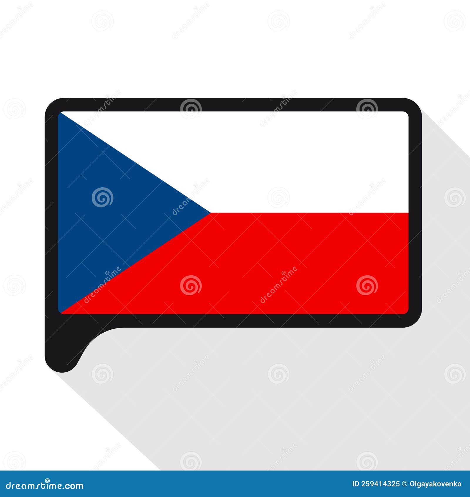 Speech Bubble Flag of Czech. the Symbol of Independence Day, a Souvenir ...
