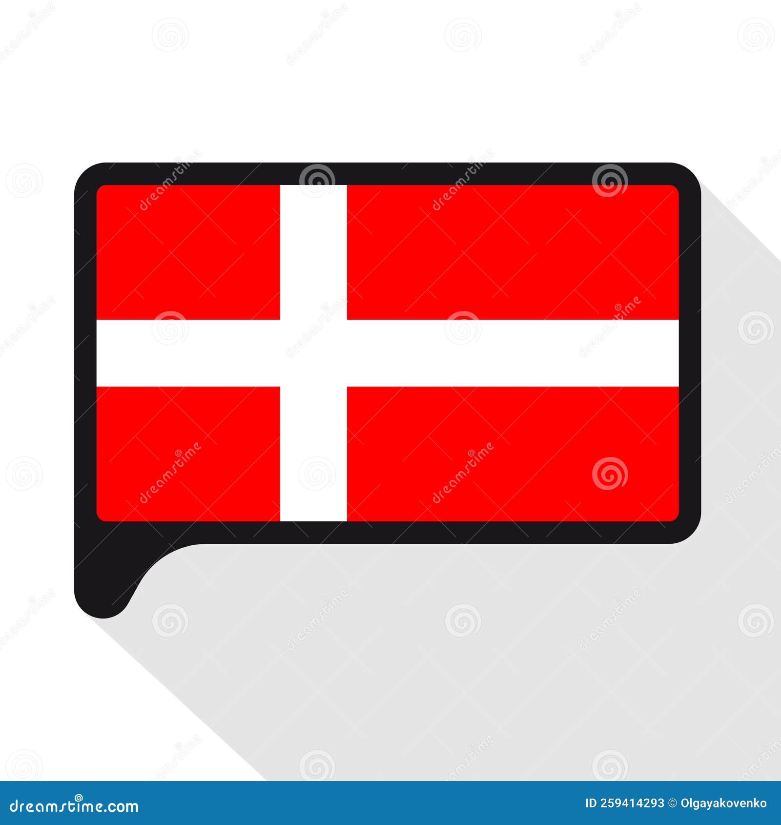 Speech Bubble Flag of Denmark. the Symbol of Independence Day, a ...