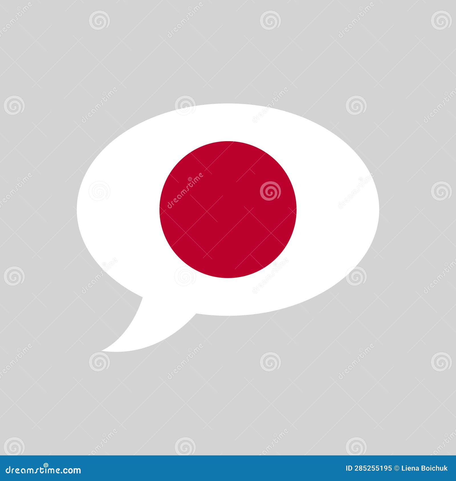Speech Bubble with Flag of Japan, Japanese Language Concept, Vector ...