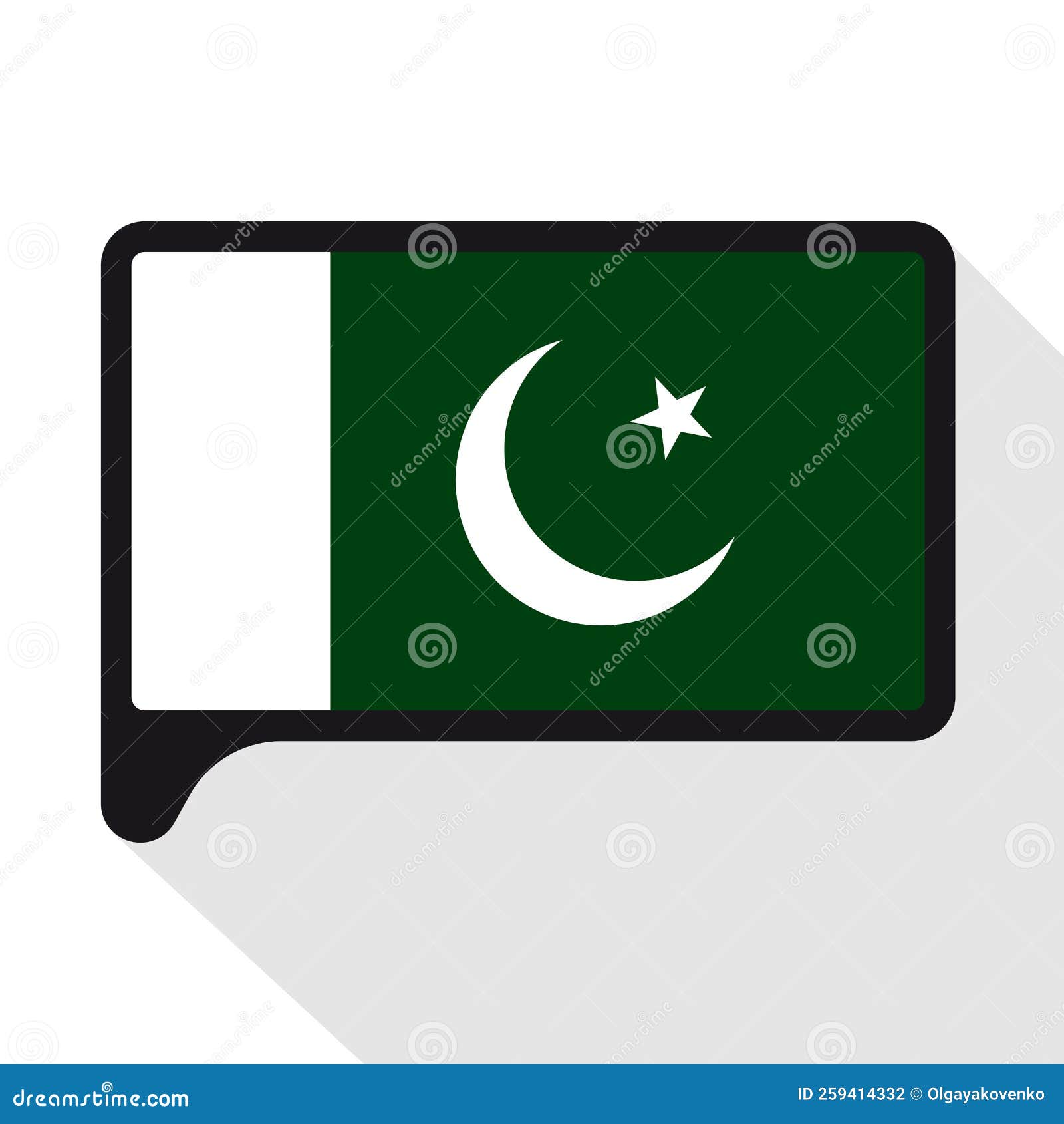 Speech Bubble Flag of Pakistani. the Symbol of Independence Day, a ...