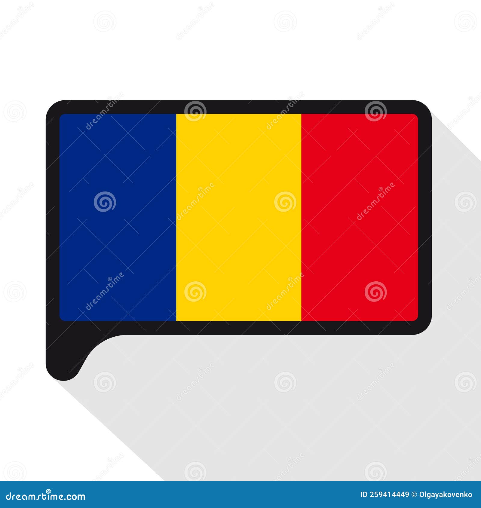 Speech Bubble Flag of Romania. the Symbol of Independence Day, a ...