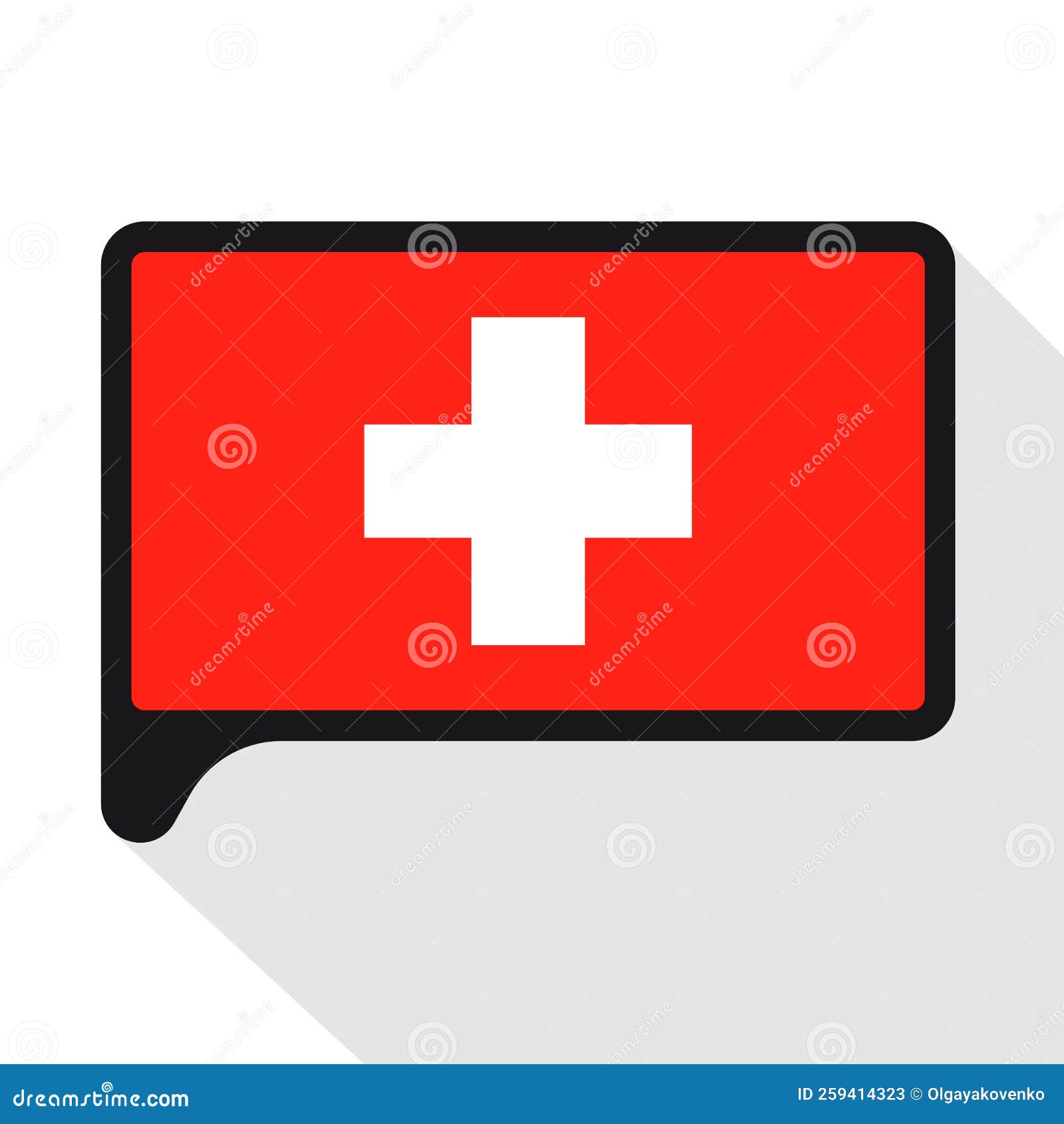Speech Bubble Flag of Switzerland. the Symbol of Independence Day, a ...