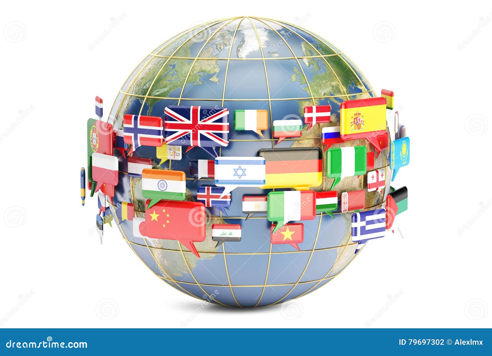 3d World Flags Globe