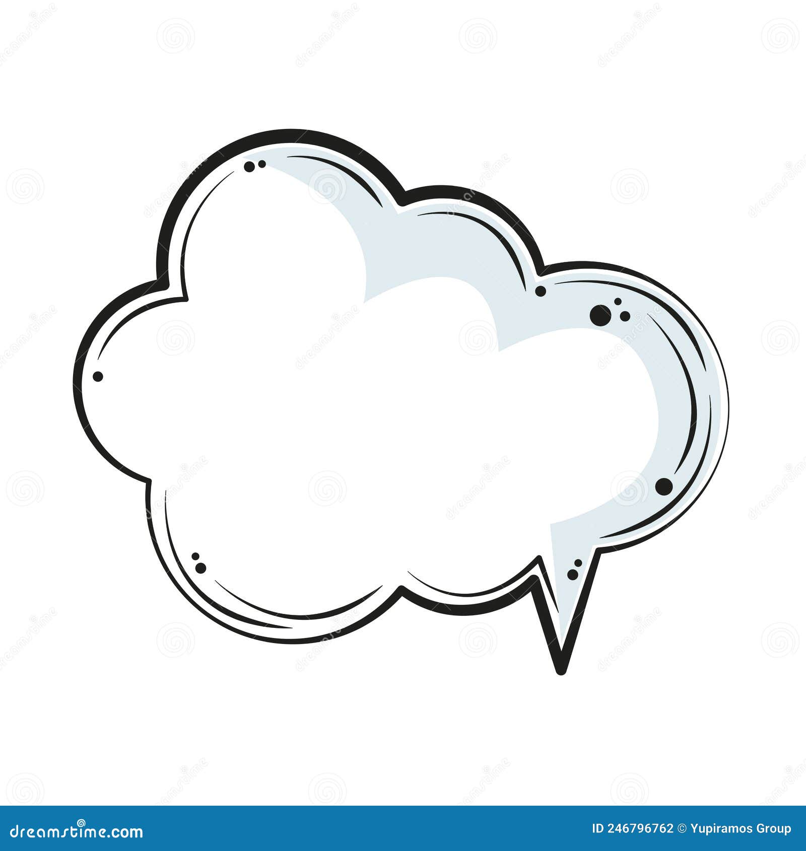 Speech Bubble in Flat Design Stock Vector - Illustration of dialog ...
