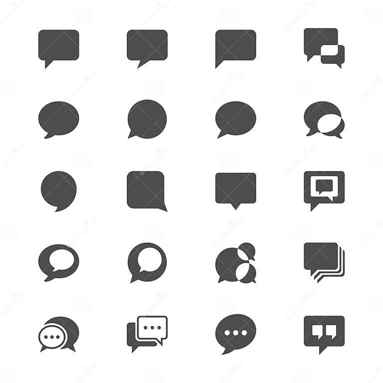 Speech bubble flat icons stock vector. Illustration of icons - 49209800
