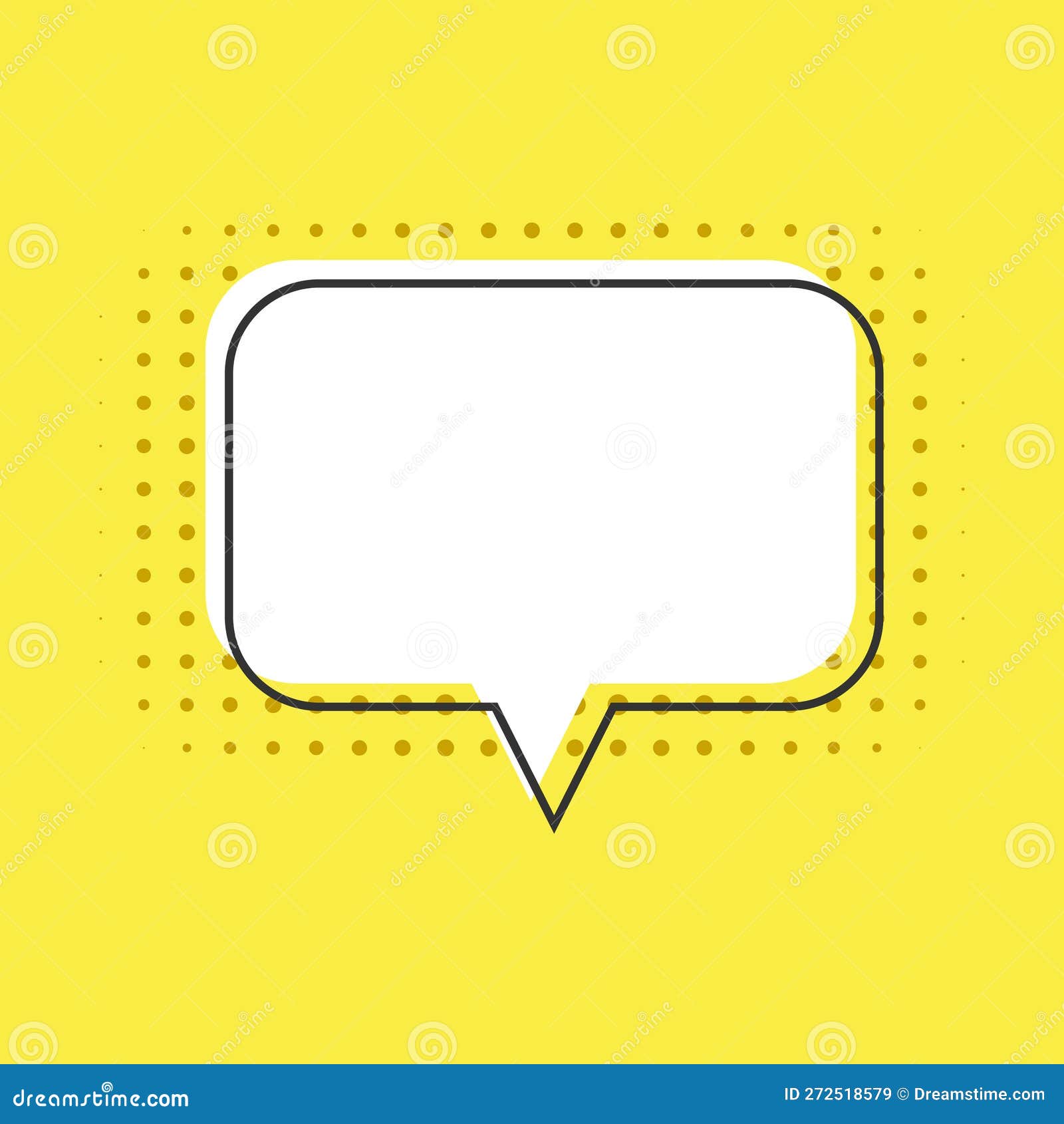 Speech Bubble in the Form of a Rectangle with Rounded Corners Isolated ...