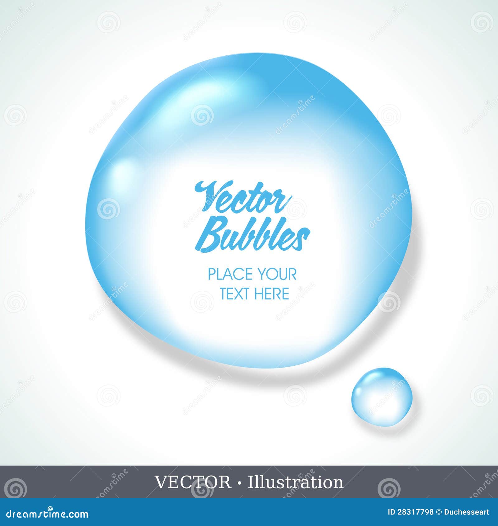 Speech Bubble Formed from Water. Stock Vector - Illustration of message ...