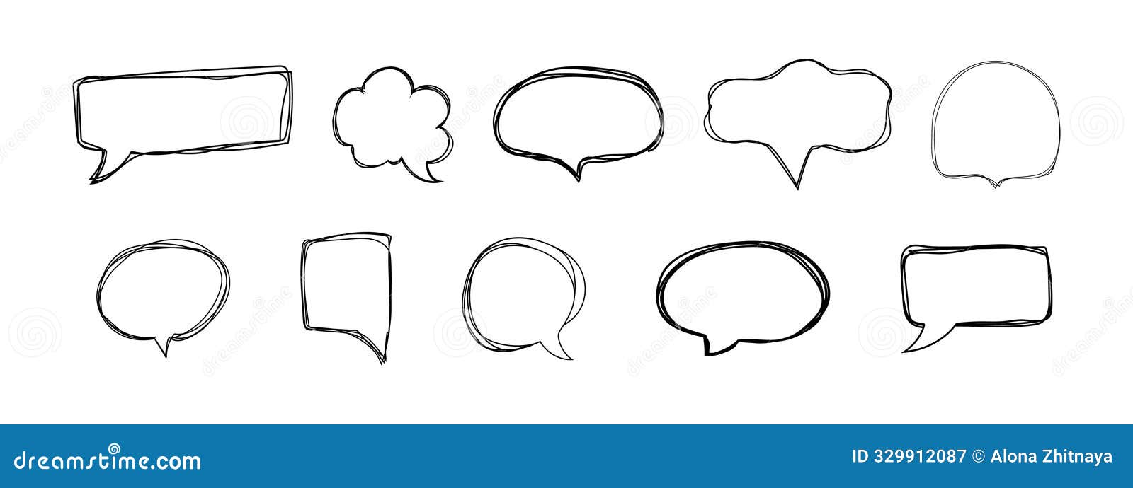 Speech Bubble Frame Scribble Fast Hand Drawing, Pent or Marker Drawing ...