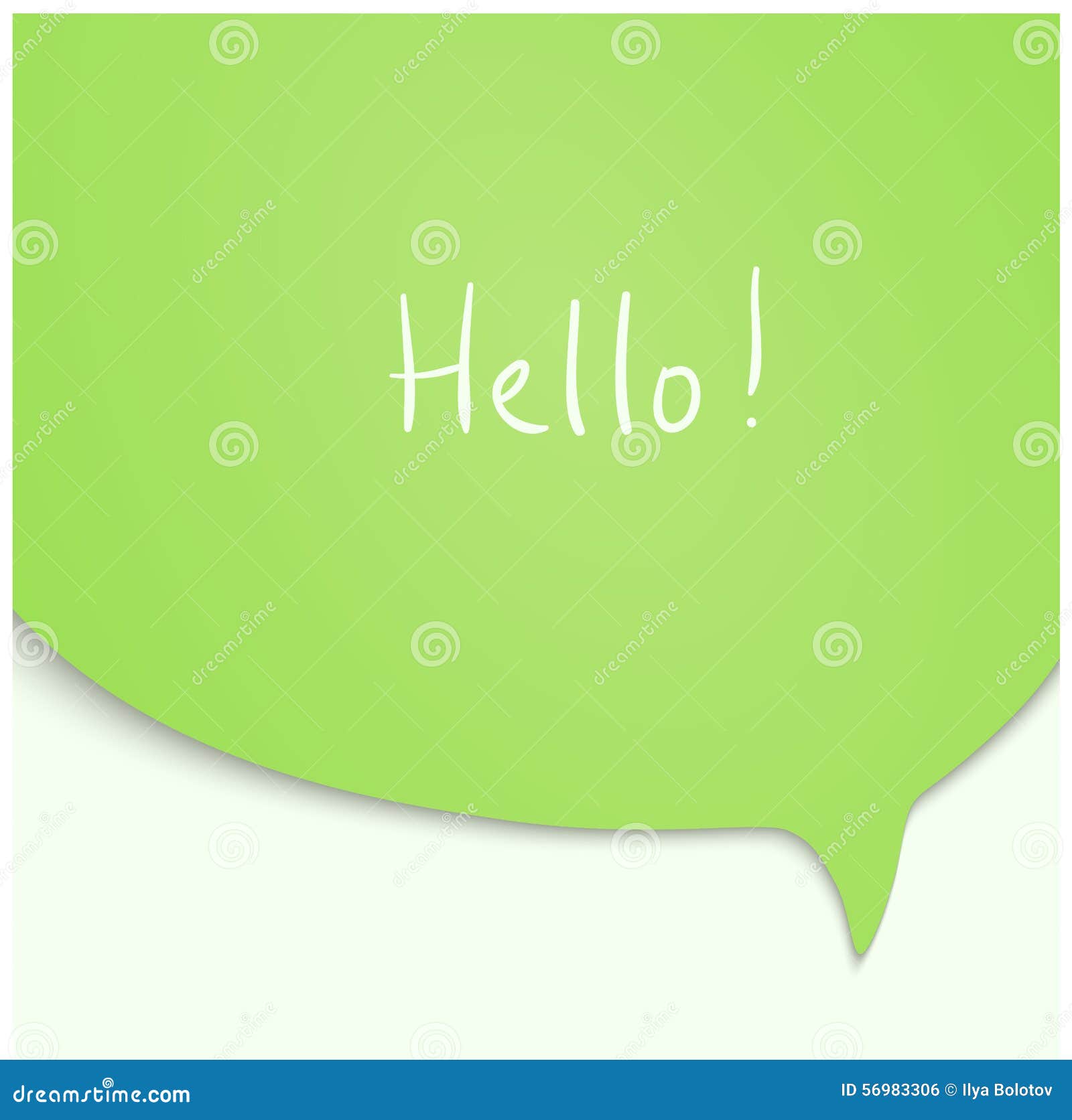 Speech Bubble in Green Color. Stock Vector - Illustration of converse ...