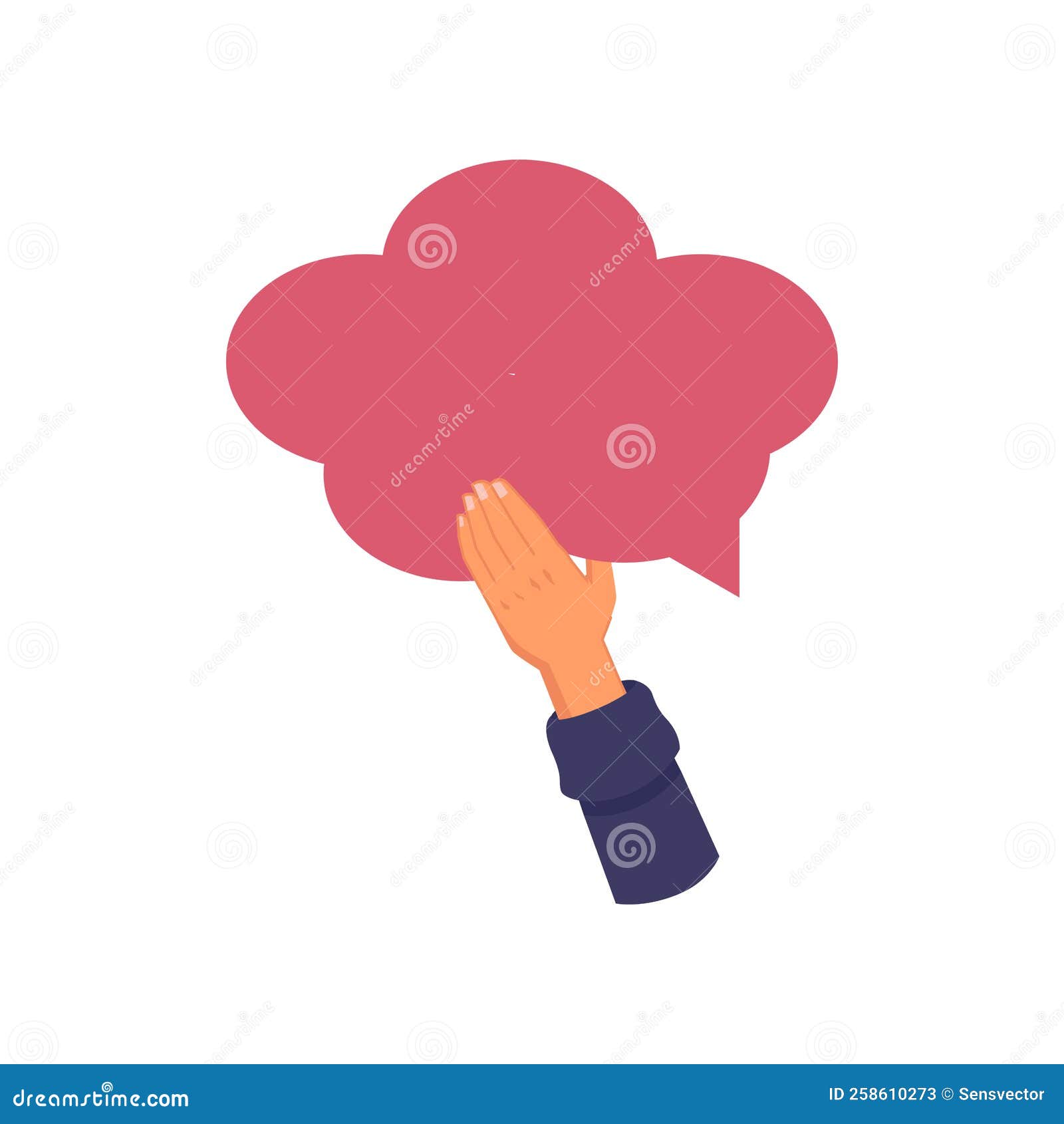 Speech Bubble in Hand, Feedback Review, Quote Stock Vector ...