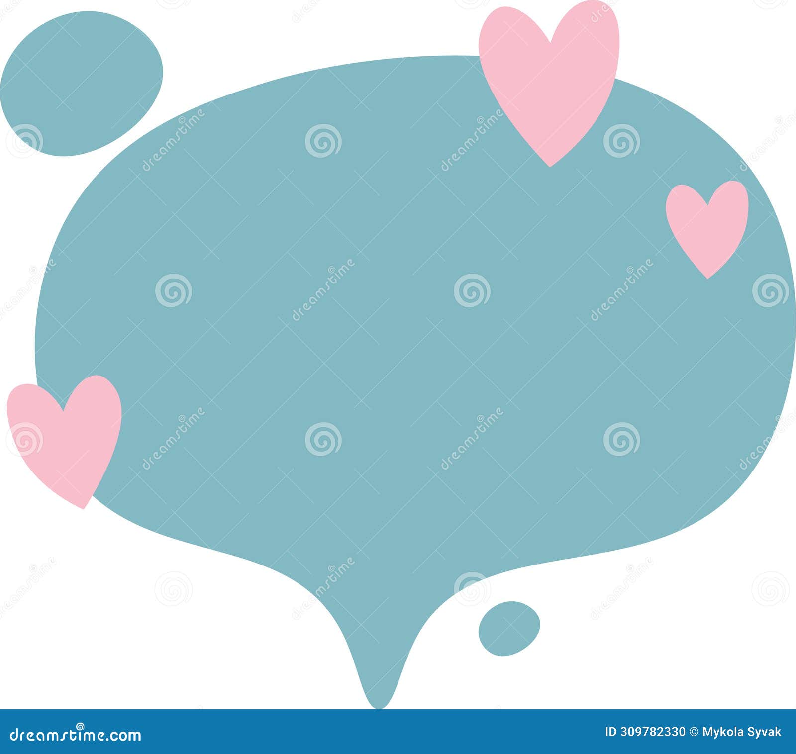 Speech Bubble with Hearts stock vector. Illustration of media - 309782330