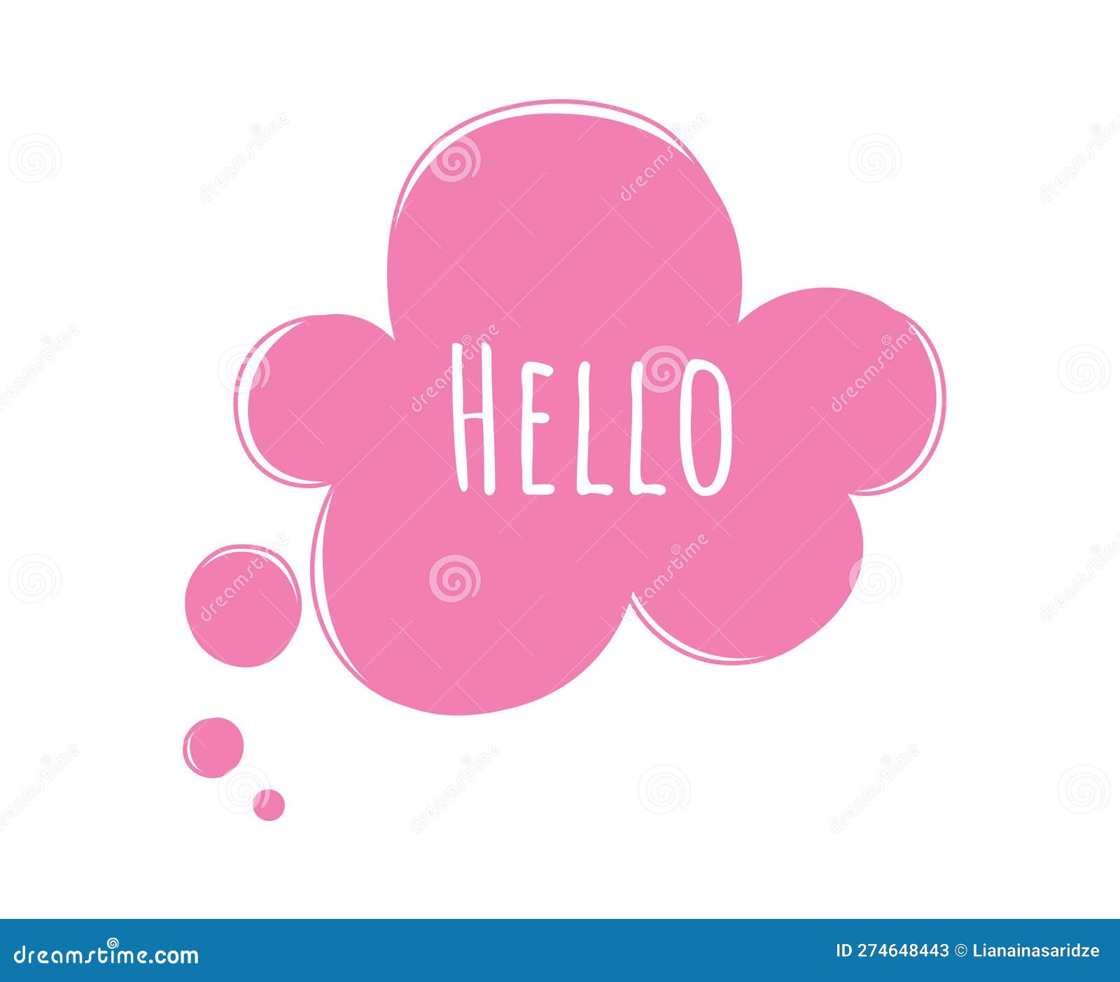 Speech bubble Hello stock vector. Illustration of text - 274648443