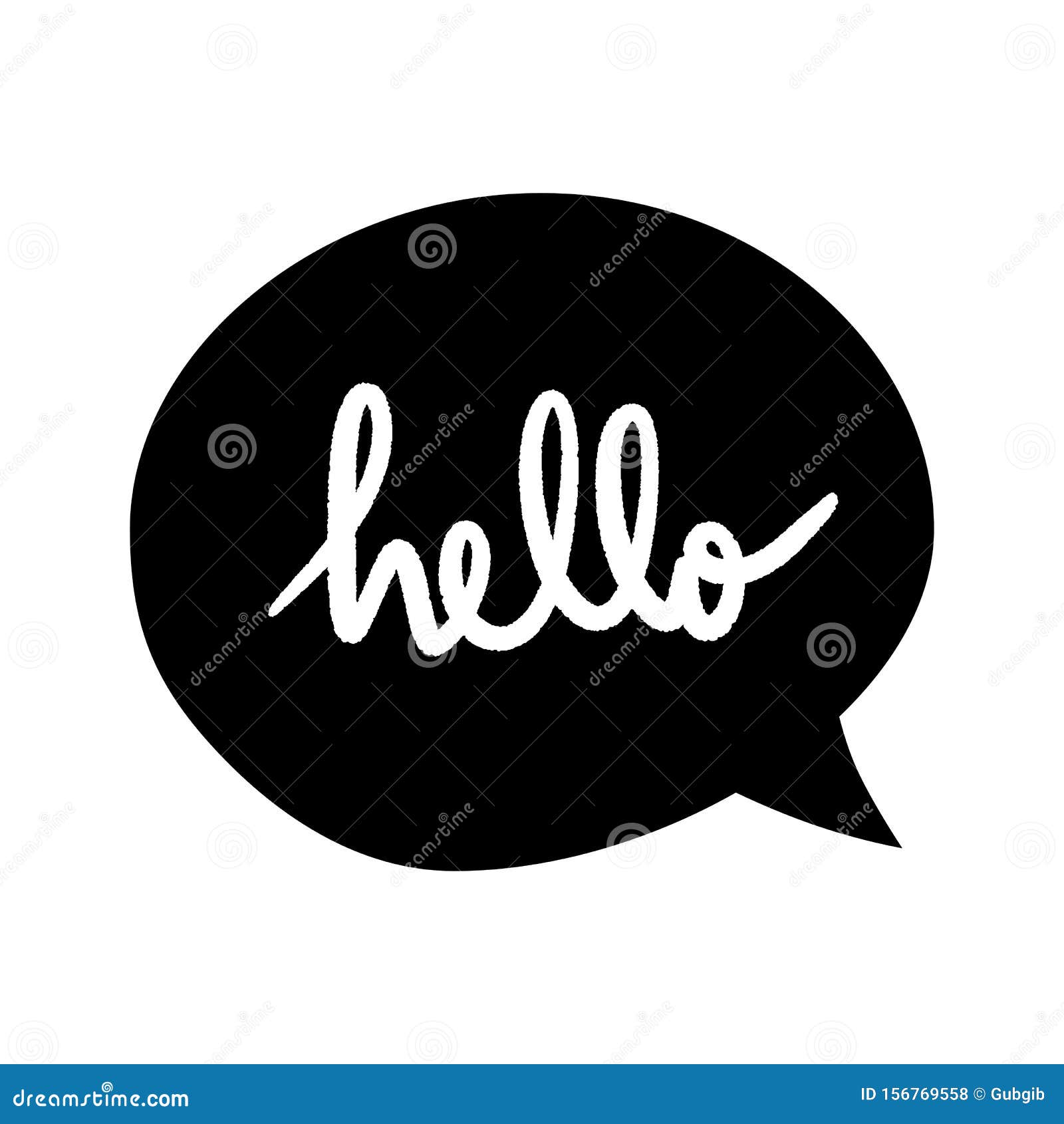 Speech Bubble with Hello Quote Stock Vector - Illustration of chat ...