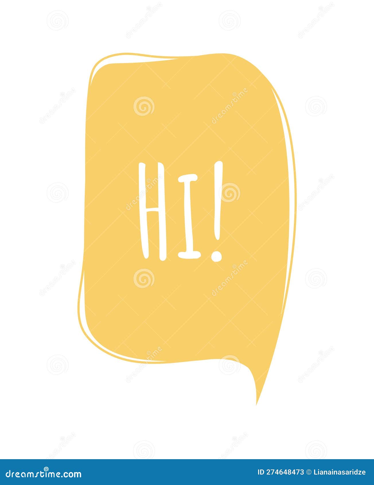 Speech bubble Hi stock vector. Illustration of cartoon - 274648473