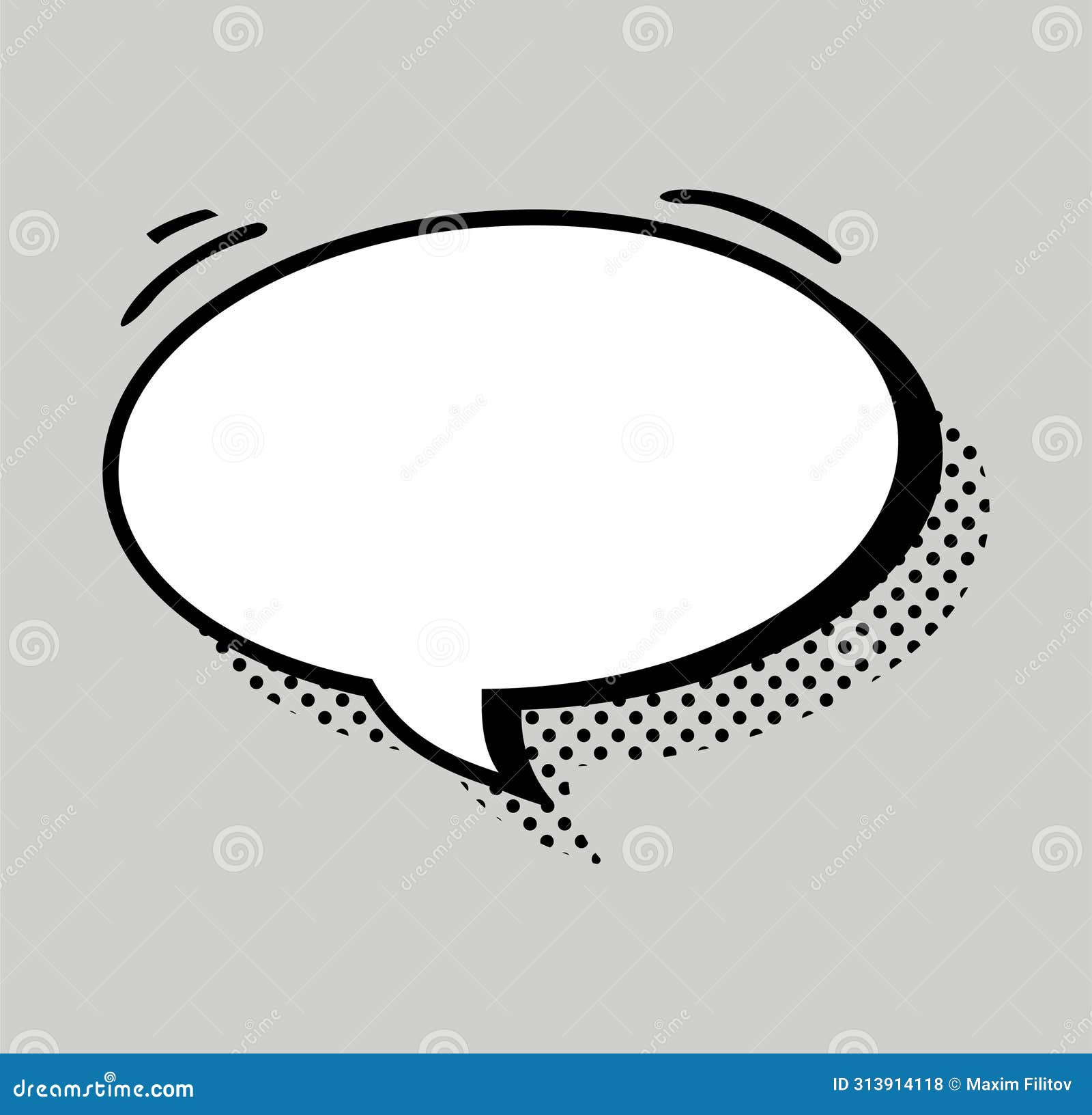 Speech Bubble Icon for Comics. Callout Cloud Cartoon Vector ...