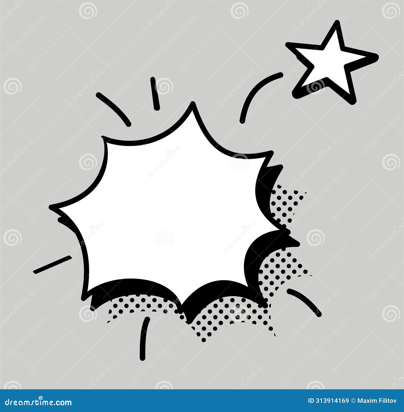 Speech Bubble Icon for Comics. Callout Cloud Cartoon Vector ...