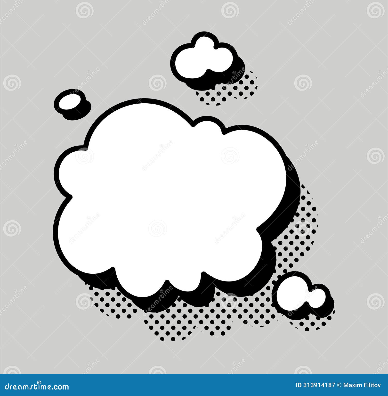 Speech Bubble Icon for Comics. Callout Cloud Cartoon Vector ...