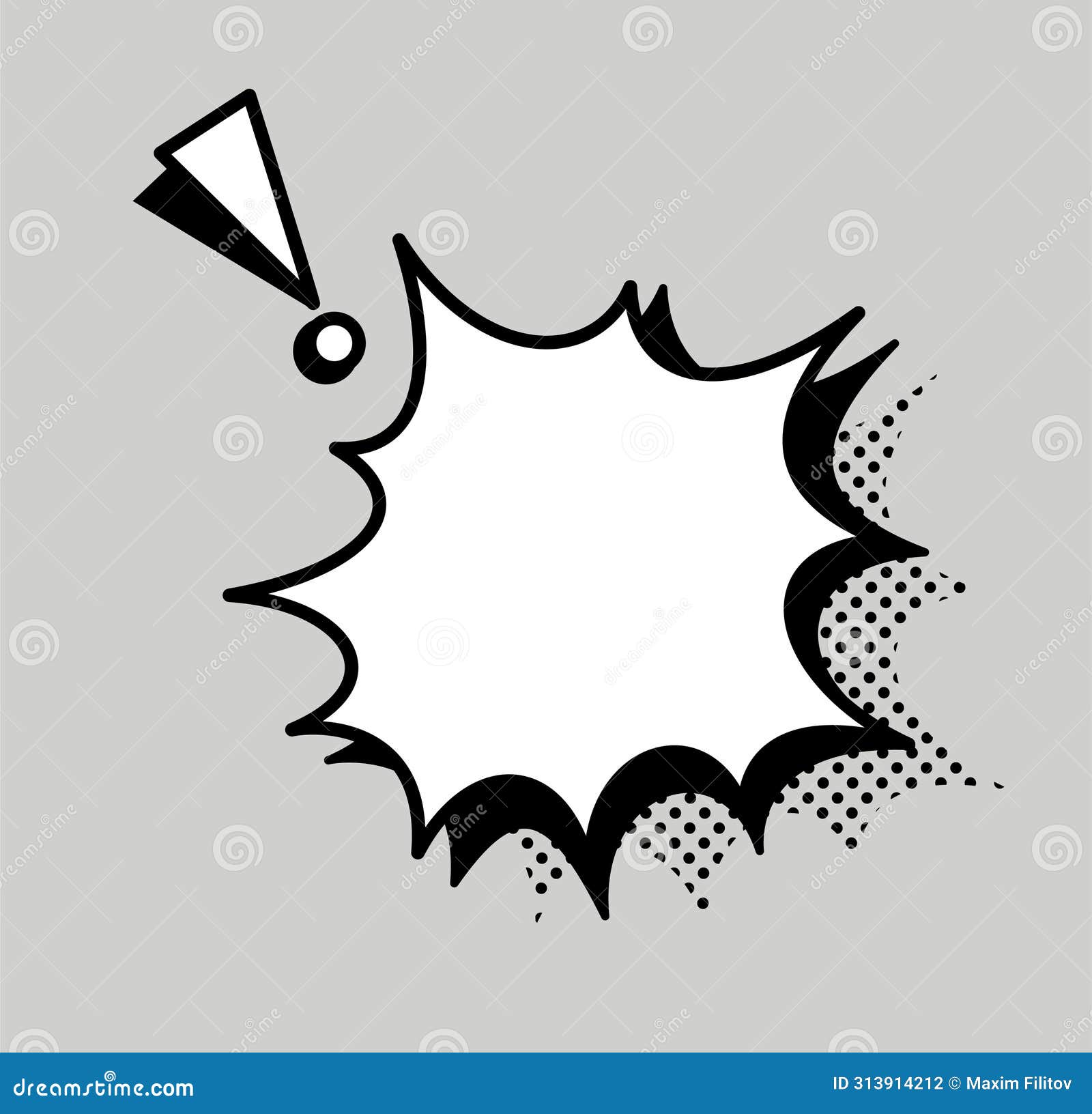 Speech Bubble Icon for Comics. Callout Cloud Cartoon Vector ...