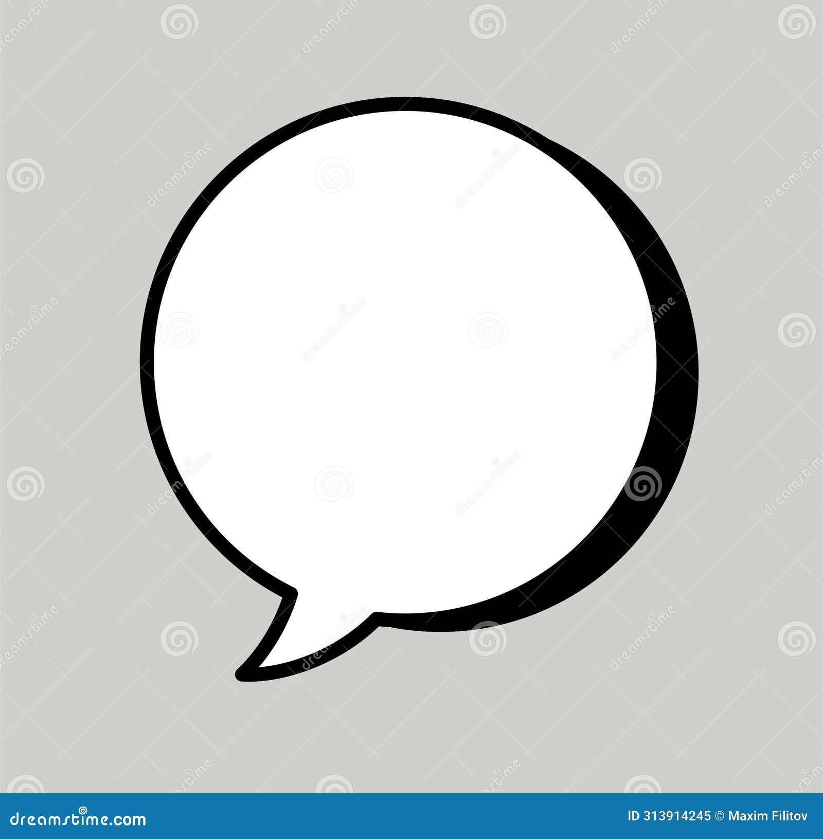 Speech Bubble Icon for Comics. Callout Cloud Cartoon Vector ...