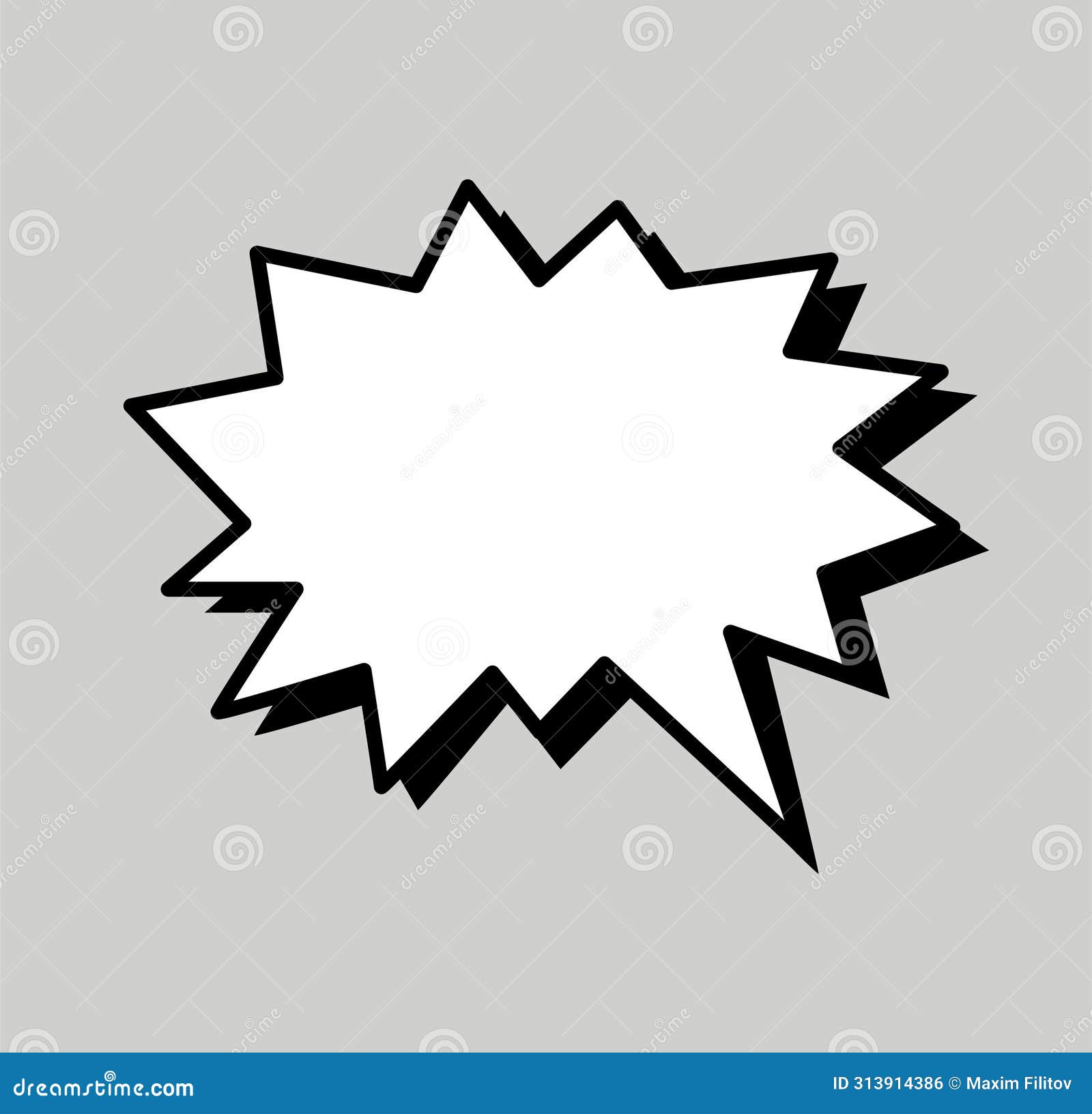Speech Bubble Icon for Comics. Callout Cloud Cartoon Vector ...