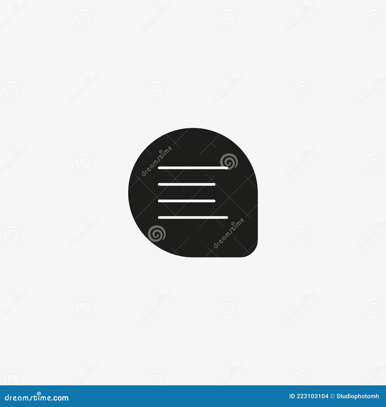 Speech Bubble Icon. Comment, Chat Button for UI Design Stock Vector ...