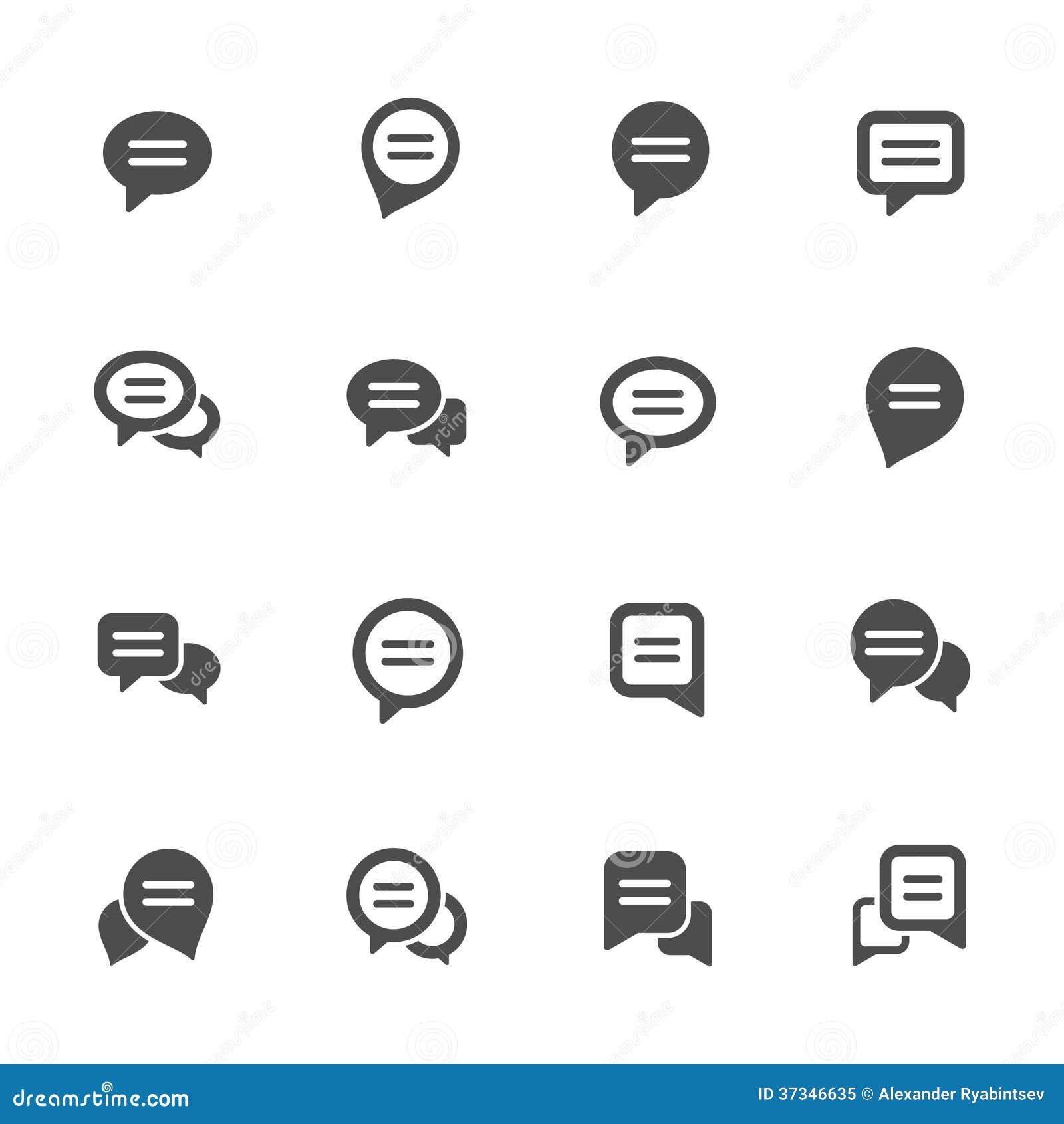 Speech bubble icon set stock vector. Illustration of bubble - 37346635 Speech bubble icon set stock vector. Illustration of bubble - 37346635